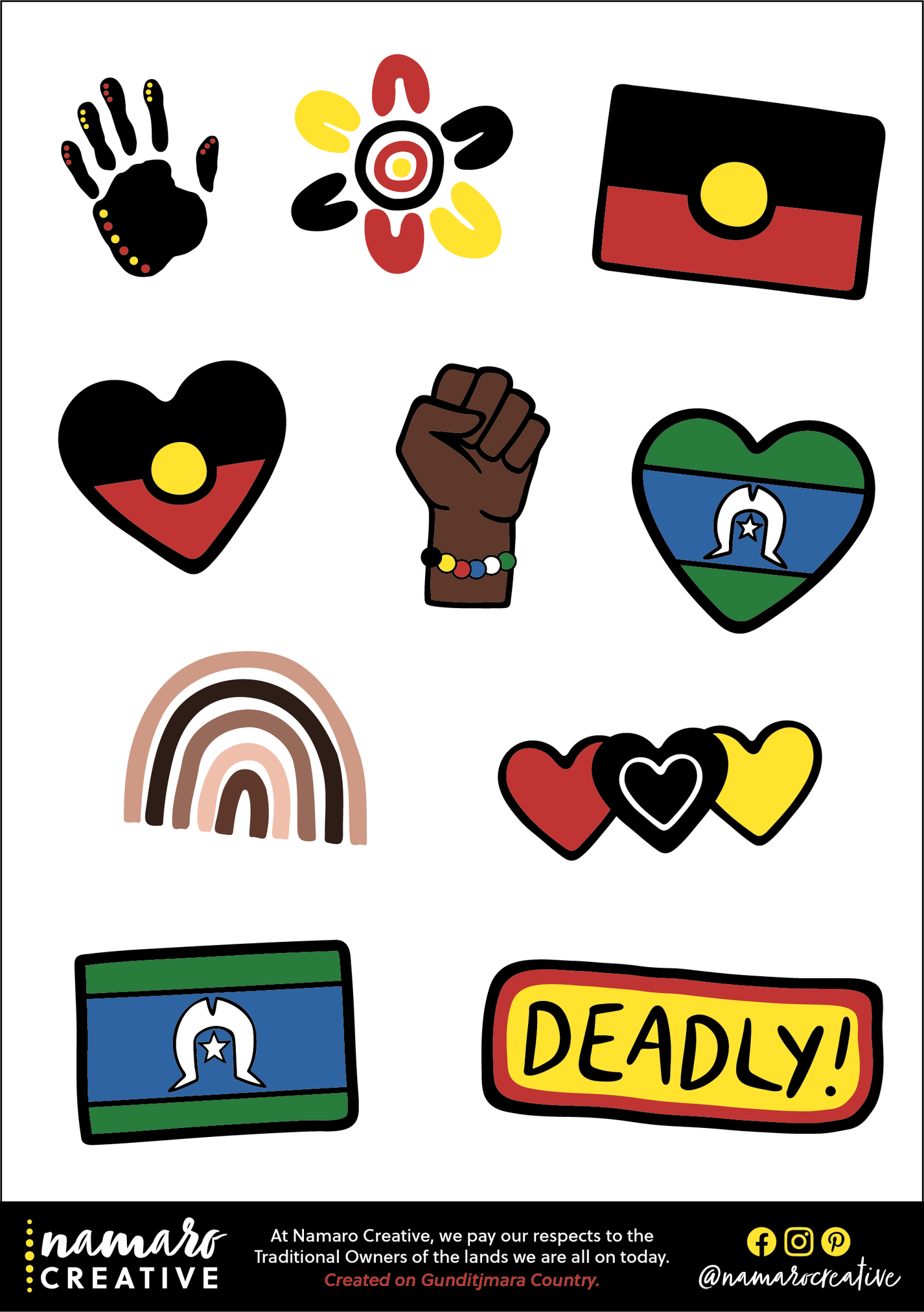 Deadly Sticker Set! – Namaro Creative