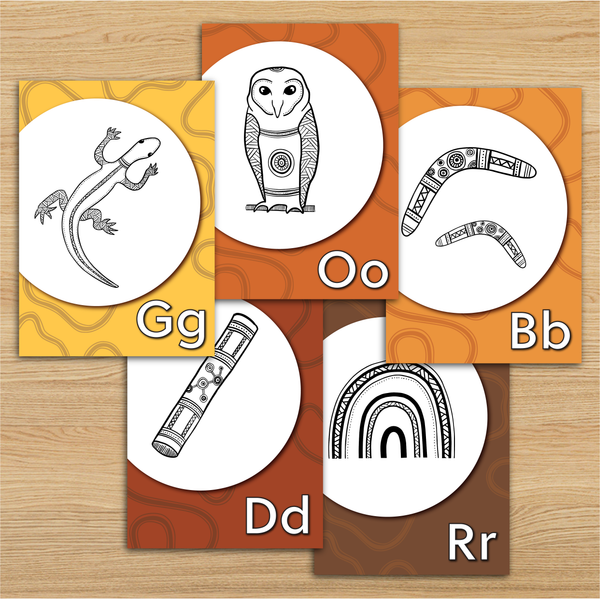 Aboriginal Alphabet Cards – Namaro Creative